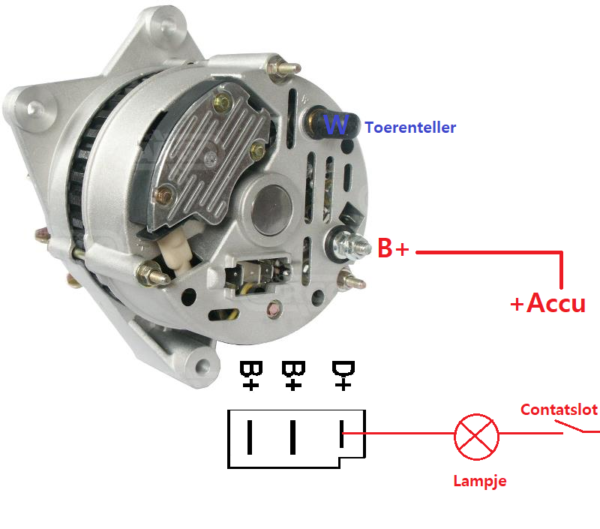 Dynamo 12 volt, 65 ampère universeel watersport, binnenboordmotor ...