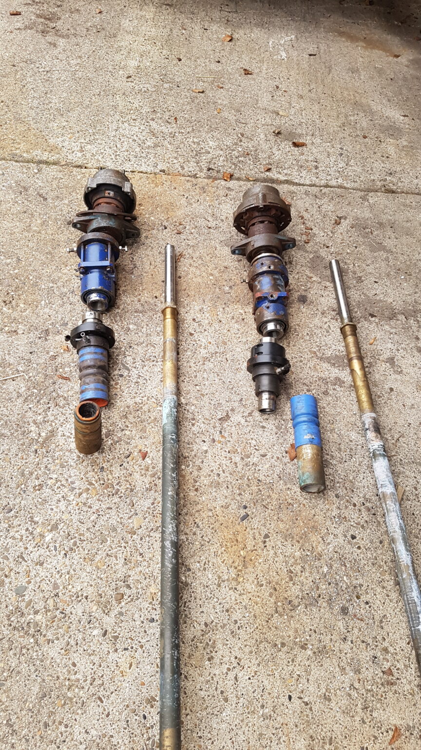 Schroefas-systeem Vaanstand schroeven 2x 4.00 m catamaran