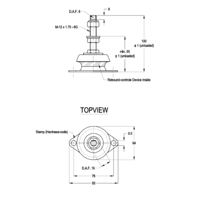 Engine mount set Ruggerini Lister Bukh