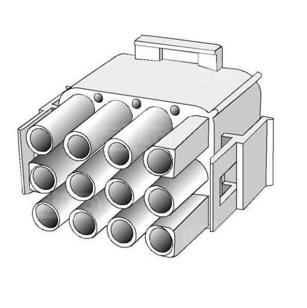 Connector 12-pole Cable harness Male