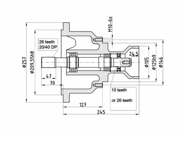 Volvo stern drive adapter 10 tooth - AB Marine service