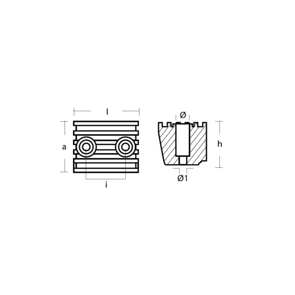 Volvo Penta Block for DPX Outdrive Zinc