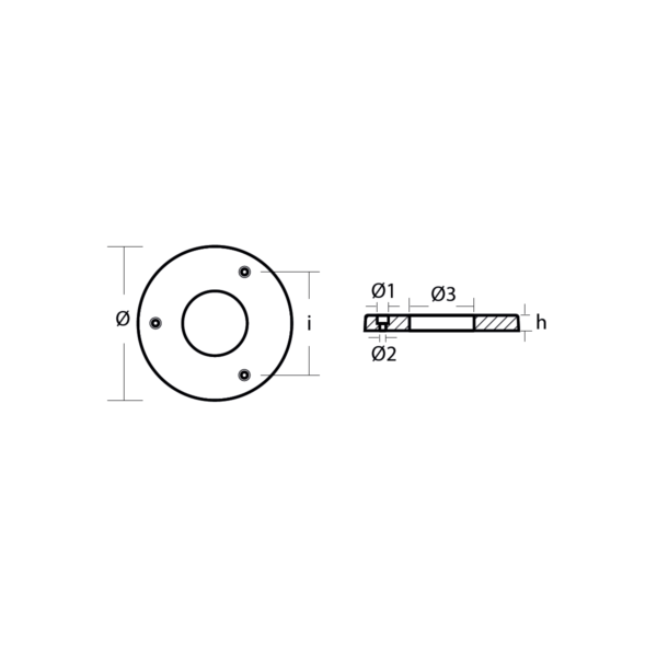 Hydromarine Collar anode for engines Zinc