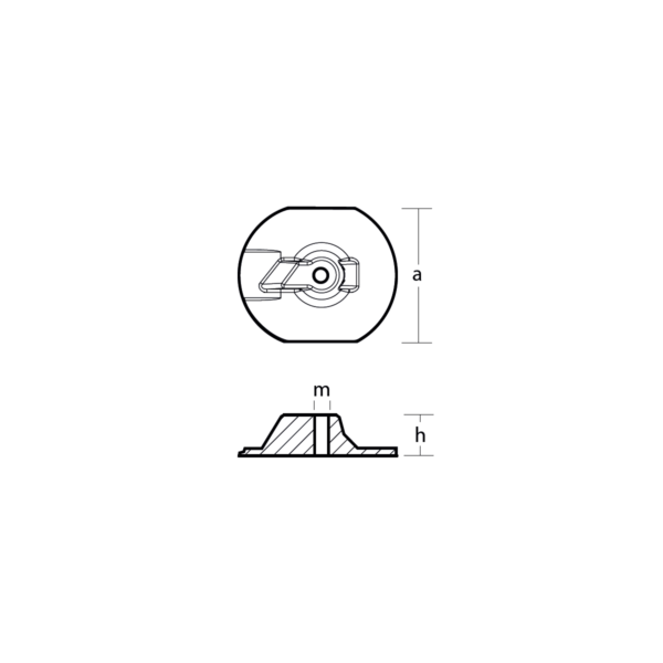 Yanmar Sterndrive plaatanode voor motoren Aluminium - AB Marine Service