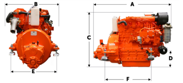 Iveco 280 hp - 8061-SRM25 - marine engine with heat exchanger