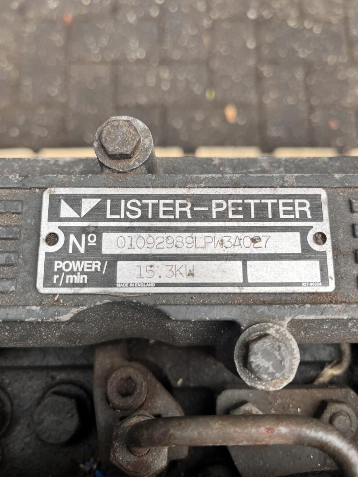 Lister LPW3 diesel engine with radiator